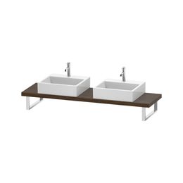 Duravit Konsole Cpmpact L-Cube 80-200x48cm, 2 A., St&auml; 4.5cm, Nussb dkl. (LC101C02121)
