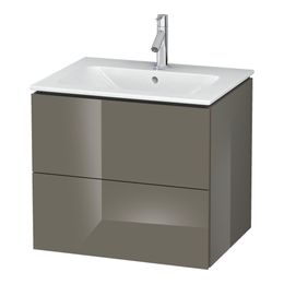 Duravit Waschtischunterschrank L-Cube 62x48,1cm, flan. Gr hgl, 2 Schub., wandh&auml;ngend (LC624008989)