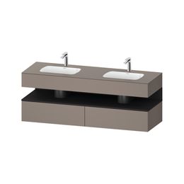 Duravit Einbauwaschtisch-M&ouml;bel-Set Qatego 160x55x60cm, Kon-WTU, B, gra m/ba ma (QA4797080430010)