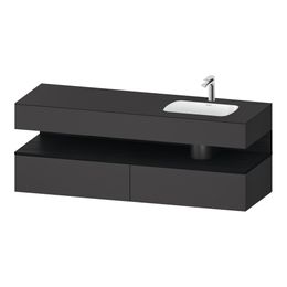 Duravit Einbauwaschtisch-M&ouml;bel-Set Qatego 160x50x60cm, Kon-WTU, B, B r, E sw/gra m (QA4796016490010)