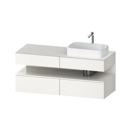Duravit Waschtischunterschrank Qatego 140x55x60cm, w hgl/we m, Pl, B r, B (QA4766022840010)
