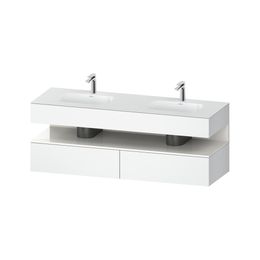 Duravit Einbauwaschtisch-M&ouml;bel-Set Qatego 160x55x60cm, Konsolen-Waschtischunterbau, we hgl/we ma (QA4797022180000)