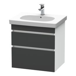 Duravit Waschtischunterschrank DuraStyle 60x45,3cm, gra m/we ma, 2 SchKa., wandh&auml;ngend (DS648304918)