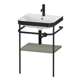 Duravit M&ouml;belwaschtisch-Kombi Happy D.2 Plus 57,5x49cm, 1 HL, st-g s-matt, m Konsole (HP4735O9292)