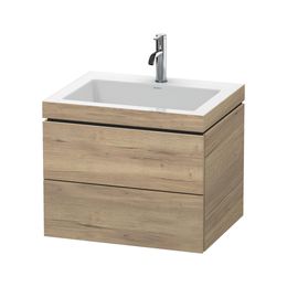 Duravit Waschtischunterschrank c-bonded L-Cube 60 x48cm, 1 HL, E marm., 2 Schub., wandh&auml;ngend (LC6926O5555)