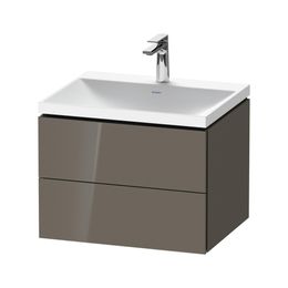 Duravit M&ouml;bel-Set L-Cube 60x48x48cm, m HL, flan. Gr hgl, 2 Schub. (LC6950O89890000)