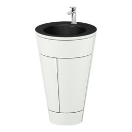 Duravit Waschtischunterschrank c-bonded Set Starck 1 56x86,4x60,5cm, st, Gr. chr, we. s-matt (S19514O10360000)