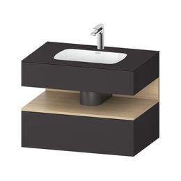 Duravit Einbauwaschtisch-M&ouml;bel-Set Qatego 80x55x60cm, E na/gra matt, Konsolen-Waschtischunterbau (QA4785030800000)