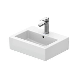 Duravit M&ouml;bel-Handwaschbecken Vero 45x35cm, geschli., m HL, &Uuml;L, HLB, wei&szlig; (0704450027)