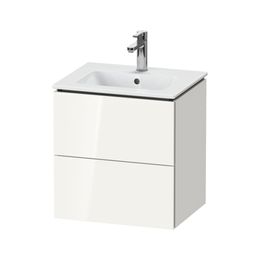 Duravit Waschtischunterschrank Compact L-Cube 52x42,1x55cm, 2 Schubk., wandh&auml;ngend, we hgl (LC621808585)