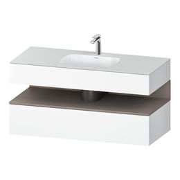 Duravit Einbauwaschtisch-M&ouml;bel-Set Qatego 120x55x60cm, ba matt/we ma, Konsolen-Waschtischunterbau (QA4787043180000)