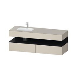 Duravit Einbauwaschtisch-M&ouml;bel-Set Qatego 160x50x60cm, Kon-WTU, B, B l, E sw/tau m (QA4795016830010)