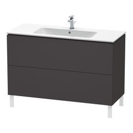 Duravit Waschtischunterschrank L-Cube 122x48,1cm, graph matt, 2 Ausz., stehend (LC662808080)