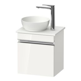 Duravit Konsolen-Waschtischunterschrank wandh&auml;ngend Sivida 40x44x32,5cm, T&uuml;r, Gr. chr, li, we. hgl (SV4656L10220000)