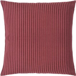 Dekokissen Pad "FIORA", rot (bordeaux, gestreift), B:40cm L:40cm, Baumwolle, Dekokissen_Sitzkissen_Kissenh&uuml;llen, einzigartiges Design, Kissenh&uuml;lle ohne F&uuml;llung, 1 St&uuml;ck