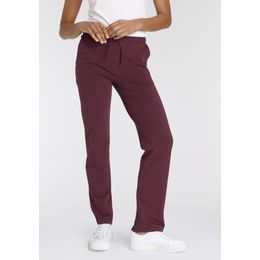 Flashlights Damen Sweathose, rot, Basic, Gr. 44, unifarben, Sweatware, Obermaterial: 95% Baumwolle, 5% Elasthan, Hosen, Mit Geradem Bein