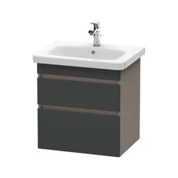 Duravit Waschtischunterschrank DuraStyle 58x44,8cm, gra m/bas ma, 2 SchKa., wandh&auml;ngend (DS648004943)