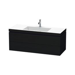 Duravit Waschtischunterschrank c-bonded L-Cube 120x48cm, 1 HL, Ei sw, 2 Schubk&auml;sten (LC6929O1616)