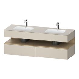 Duravit Einbauwaschtisch-M&ouml;bel-Set Qatego 160x55x60cm, Kon-WTU, B, E na/tau matt (QA4797030830010)