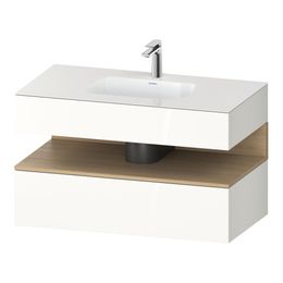 Duravit Einbauwaschtisch-M&ouml;bel-Set Qatego 100x55x60cm, E na/we g, Kon-WTU, B (QA4786030220010)