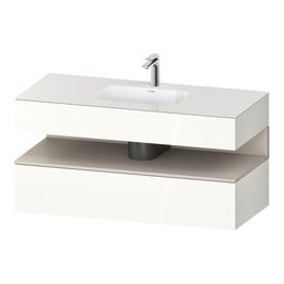 Duravit Einbauwaschtisch-M&ouml;bel-Set Qatego 120x55x60cm, T m/we g, Kon-WTU, Nischenb (QA4787091220010)
