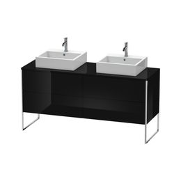 Duravit Waschtischunterschrank XSquare 160x54,8x77,8cm, 4 Ausz., steh., sw hgl (XS4927B4040)
