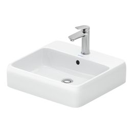 Duravit Aufsatzwaschtisch Qatego 50x47cm, we. hgl, m Hahnl., &Uuml;L, Hahnloch (2385500027)