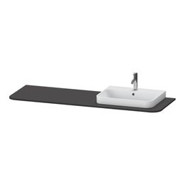 Duravit Waschtisch-Konsole Happy D.2 Plus 160x55cm, m 1 AS, Beck. re, graph matt (HP031HR8080)