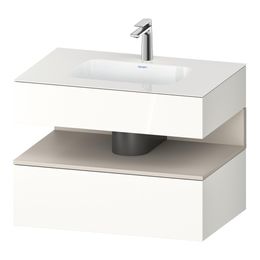 Duravit Einbauwaschtisch-M&ouml;bel-Set Qatego 80x55x60cm, T matt/we hgl, Konsolen-Waschtischunterbau (QA4785091220000)