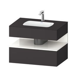 Duravit Einbauwaschtisch-M&ouml;bel-Set Qatego 80x55x60cm, w g/Gra matt, Konsolen-Waschtischunterbau (QA4785022800000)