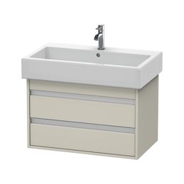Duravit Waschtischunterschrank Ketho 75x44cm, Tau, 2 Schubk&auml;sten, wandh&auml;ngend (KT663709191)