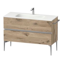 Duravit Waschtischunterschrank boden Sivida 121x59,2x47,7cm, 2 SBK, Ei Marm, Gr. chr (SV4653010550000)