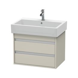 Duravit Waschtischunterschrank Ketho 65x44cm, Tau, 2 Schubk&auml;sten, wandh&auml;ngend (KT662409191)