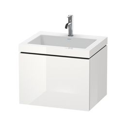 Duravit Waschtischunterschrank c-bonded L-Cube 60 x48cm, 1 HL, we. hgl, 1 Ausz., wandh&auml;ngend (LC6916O8585)