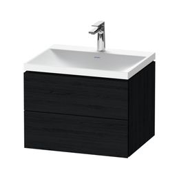 Duravit M&ouml;bel-Set L-Cube 60x48x48cm, m Hahnl., Ei sw, 2 Schub. (LC6950O16160000)
