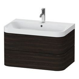Duravit M&ouml;belwaschtisch Happy D.2 Plus 77,5x49cm, 1 HL, Nussb geb., 2 Schubk. (HP4347O6969)