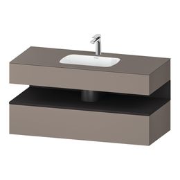 Duravit Einbauwaschtisch-M&ouml;bel-Set Qatego 120x55x60cm, gra m/ba ma, Konsolen-Waschtischunterbau (QA4787080430000)