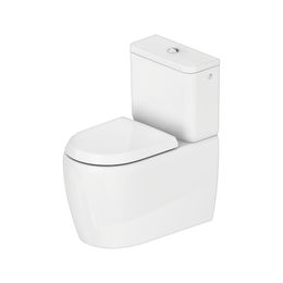 Duravit Stand-WC-Kombi, Tiefsp&uuml;ler Qatego 39x60cm, 6 l, Rimless, wei&szlig; Hochglanz (2021090000)