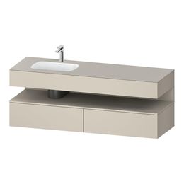 Duravit Einbauwaschtisch-M&ouml;bel-Set Qatego 160x50x60cm, Kon-WTU, B, B li, Tau matt (QA4795083830010)