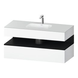 Duravit Einbauwaschtisch-M&ouml;bel-Set Qatego 120x55x60cm, Ei sw/we ma, Konsolen-Waschtischunterbau (QA4787016180000)
