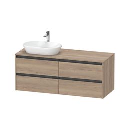Duravit Waschtischunterschrank Ketho.2 140x55cm, B L, Ei marm., 4 Schub., wandh&auml;ngend (K24898L55550000)