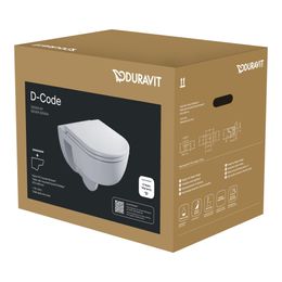 Duravit Wand-WC, Tiefsp&uuml;ler-Set D-Code o. Absenkaut., m WC-Sitz, Rimless, wei&szlig; (45130900B1)