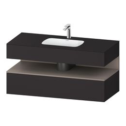 Duravit Einbauwaschtisch-M&ouml;bel-Set Qatego 120x55x60cm, ba m/Gr matt, Konsolen-Waschtischunterbau (QA4787043800000)