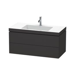 Duravit Waschtischunterschrank c-bonded L-Cube 100x48cm, 1 HL, gra m, 2 Schub., wandh&auml;ngend (LC6928O8080)