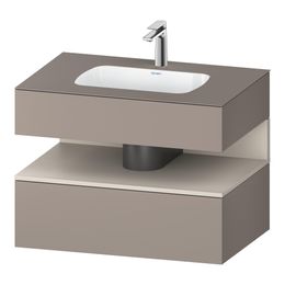 Duravit Einbauwaschtisch-M&ouml;bel-Set Qatego 80x55x60cm, Tau m/bas ma, Konsolen-Waschtischunterbau (QA4785091430000)