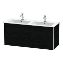 Duravit Waschtischunterschrank XSquare 128x47,8x56cm, 4 Schubk., wandh&auml;ngend, Ei sw (XS417501616)