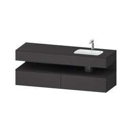 Duravit Einbauwaschtisch-M&ouml;bel-Set Qatego 160x50x60cm, Kon-WTU, B r, gra m/Gr ma (QA4796080490000)
