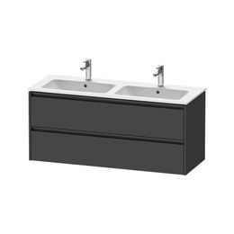 Duravit Waschtischunterschrank Ketho.2 128x48x55cm, 2 Schub., wandh&auml;ngend, graph matt (K25266049490000)