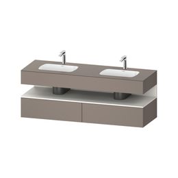 Duravit Einbauwaschtisch-M&ouml;bel-Set Qatego 160x55x60cm, Kon-WTU, we matt/Basalt ma (QA4797084430000)