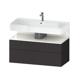 Duravit Waschtischunterschrank Qatego 99x47x59cm, w g/Gra m, 1 Kast, 1 Ausz. (QA4395022800000)